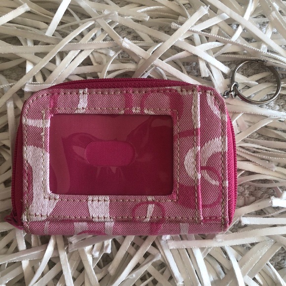 Unknown | Accessories | Pink Coach Inspired Girls Wallet Key Ring ...